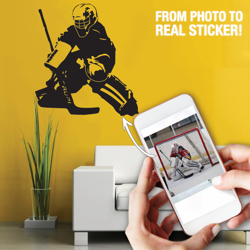 Personalized Goalie Sticker From Your Photo | Sportesi
