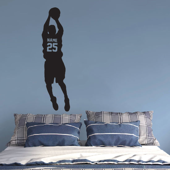 Personalized Basketball Player Throwing Ball Sticker | Sportesi