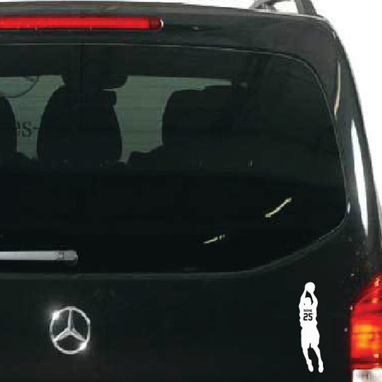 Personalized Basketball Player Throwing Ball Sticker | Sportesi