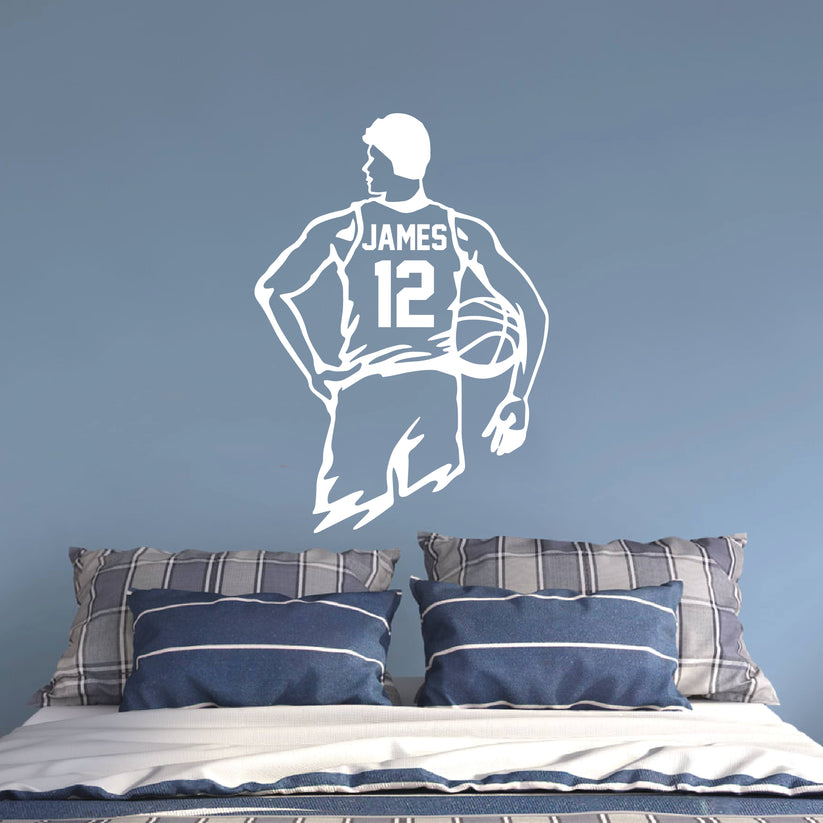 Personalized Basketball Player Wall Decal | Sportesi