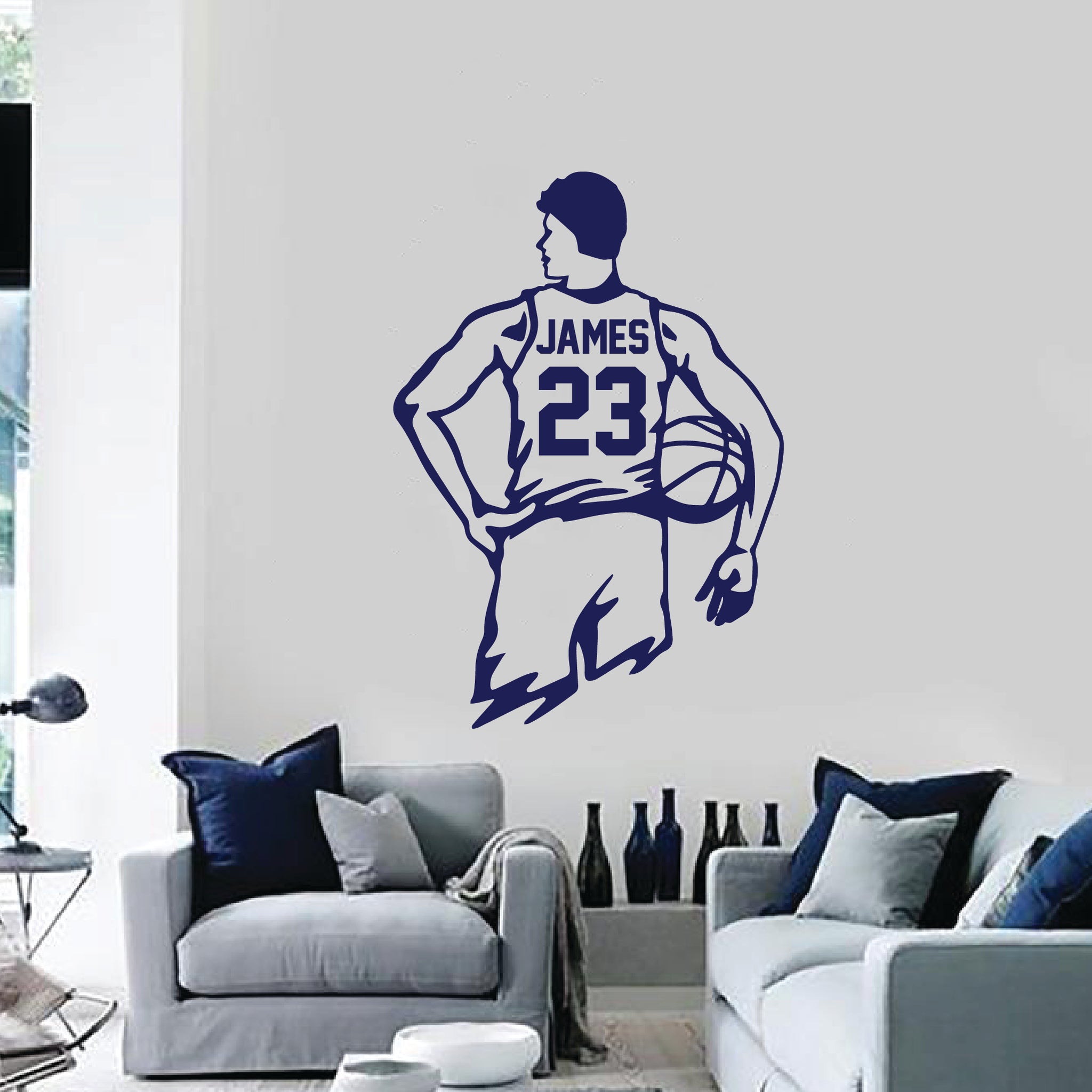 Personalized Basketball Player Wall Decal | Sportesi