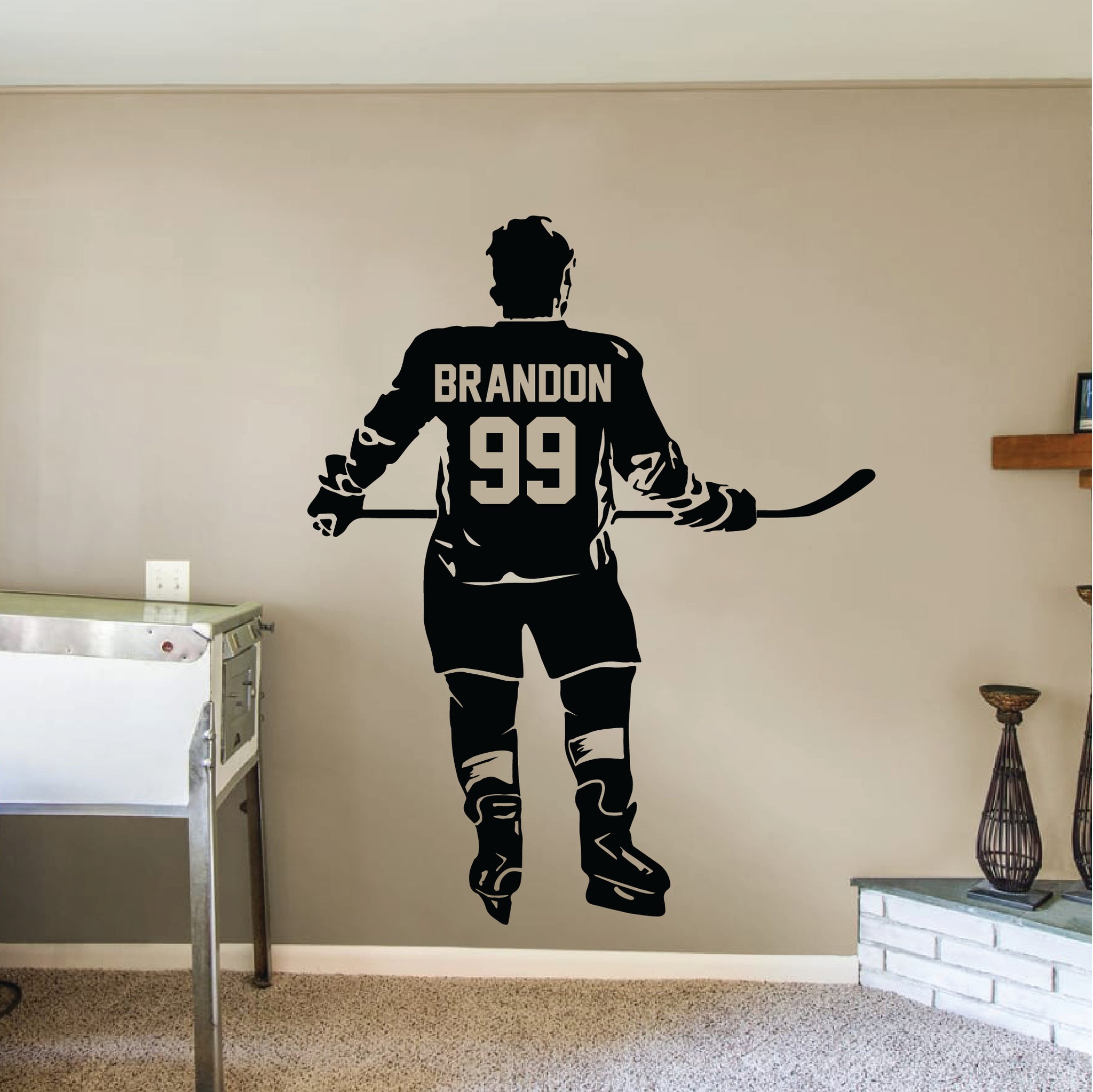 Custom Hockey Player Wall Decal | Sportesi
